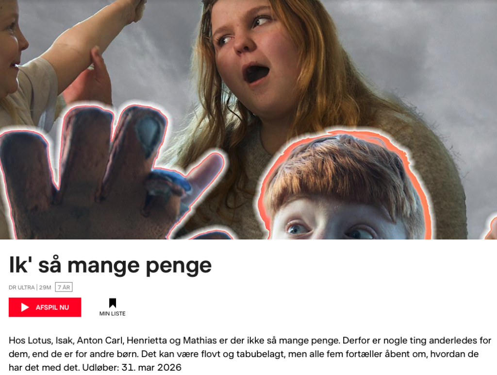 DR-tema om børn i fattigdom — BROEN Danmark